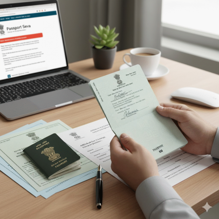 Documents required for ReIssue of Passport - Change in Signature